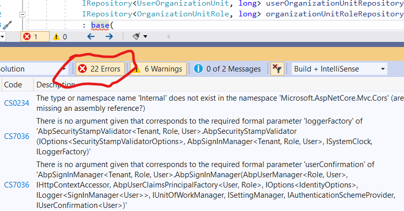 Startup Template Are Outdated With Several Build Errors · Issue 6026 · Aspnetboilerplate