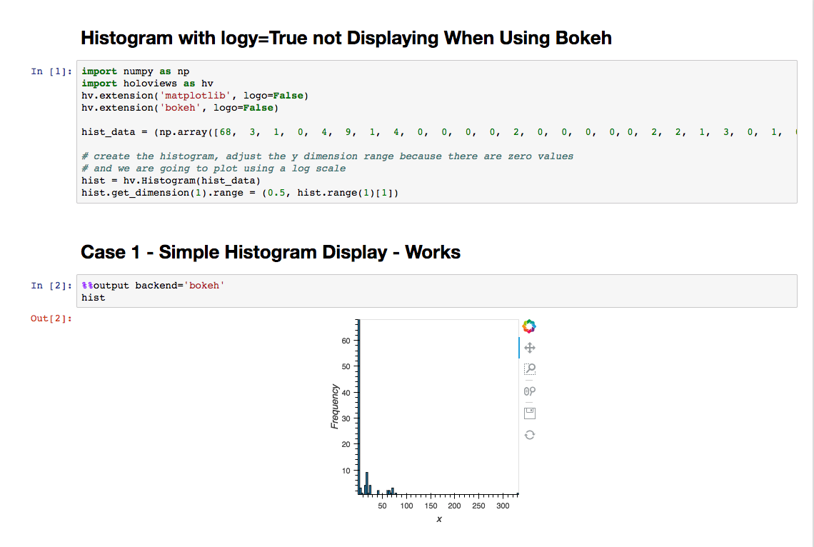 Histogram with logy=True not displaying with Bokeh · Issue #2591 · holoviz/holoviews · GitHub