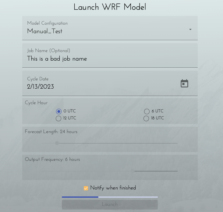 Improve UI error message to validate user-defined configuration names · Issue #140 · NCAR ...