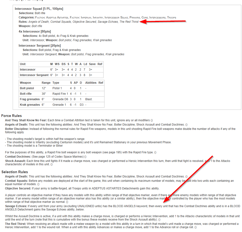 Iron Hands and Salamanders not showing battle-forged army rules and armour of contempt · Issue ...