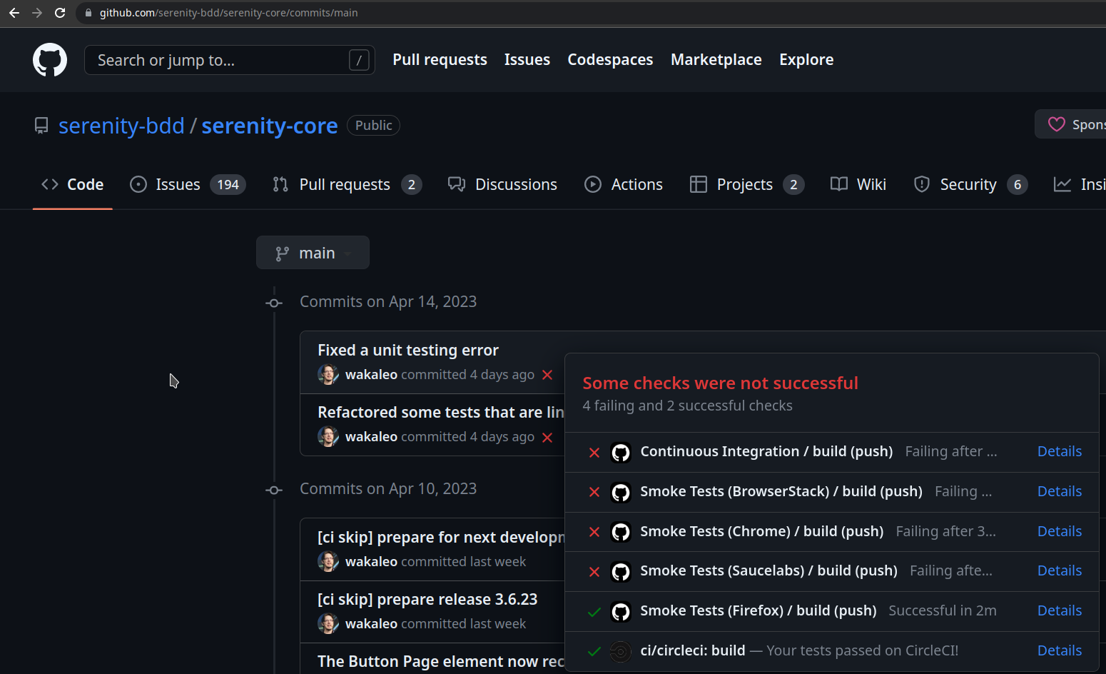 Errors persist in the serenity core repo · Issue #3111 · serenity-bdd ...
