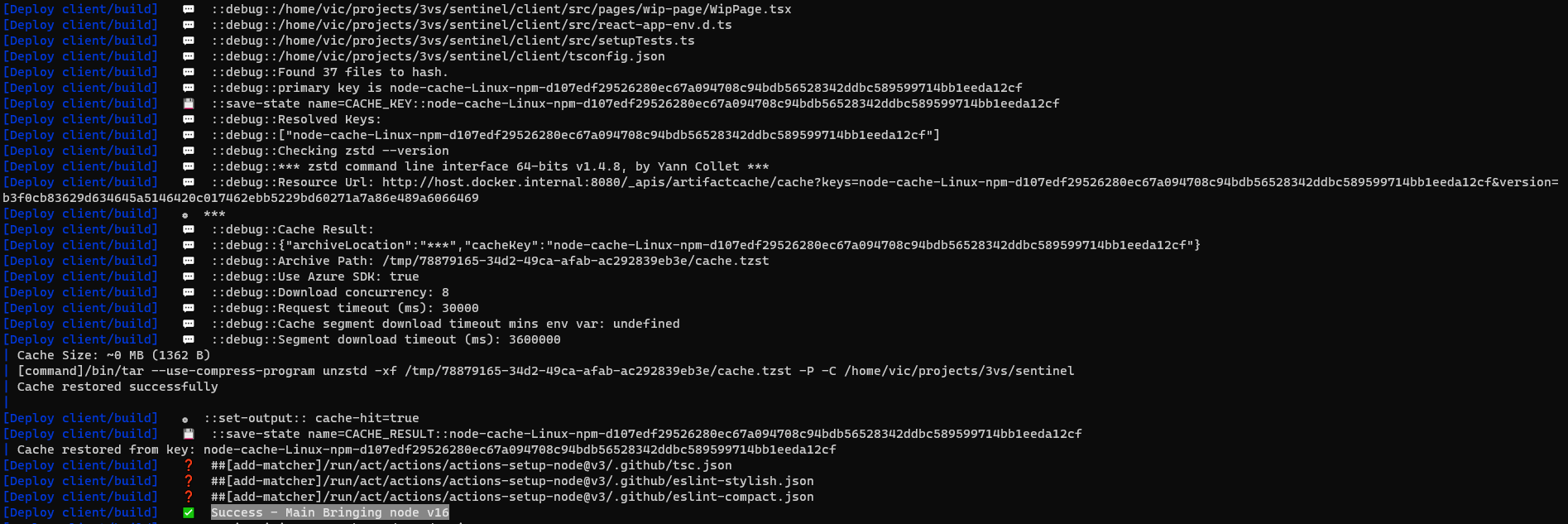 Issue: Cache service responded with 404 with actions/setup-node@v2 · Issue #1034 · nektos/act ...