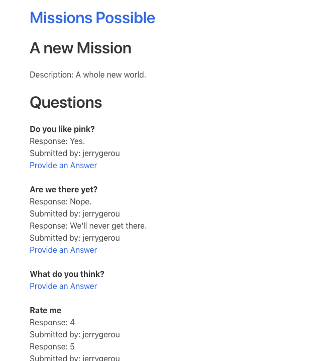 GitHub - jerrygerou/missions_possible: Django app for creating survey ...