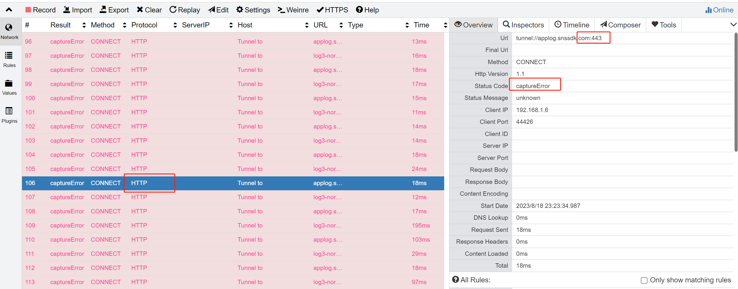 不知道哪里搞错了，抓到的几乎都是 captureError · Issue #961 · avwo/whistle · GitHub