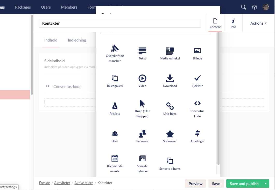 Nested Contents add content dialog is behind the header on small screens with many document ...