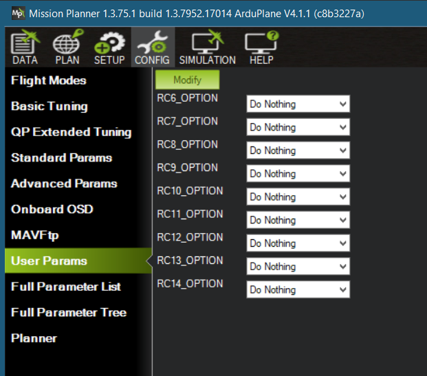 4.1 plane. The User Params tab has stopped working in the Mission Planner beta · Issue #2694 ...