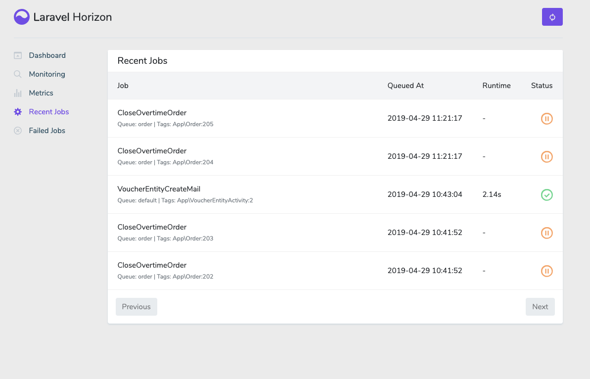 laravel-horizon not show recent jobs in dashborad but queue work normally · Issue #2101 ...