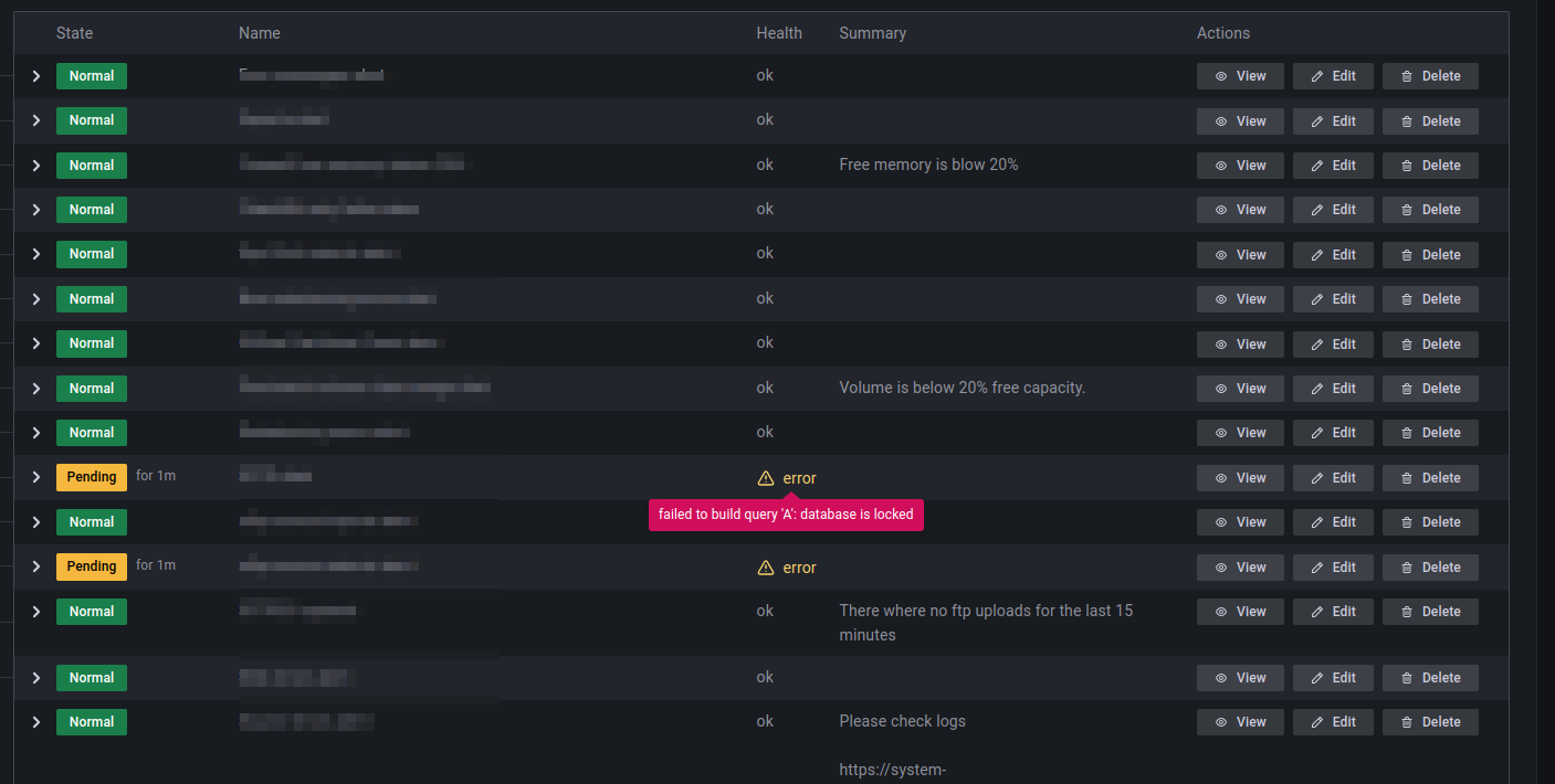 Grafana Logs "database is locked" · Issue #16638 · grafana/grafana · GitHub