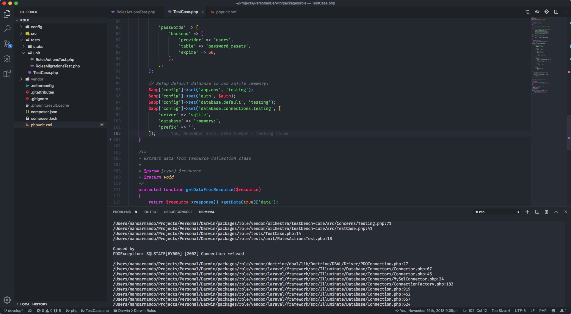 Connection Refused Need To Use Phpunit Xml Config File Instead Getenvironmentsetup Method
