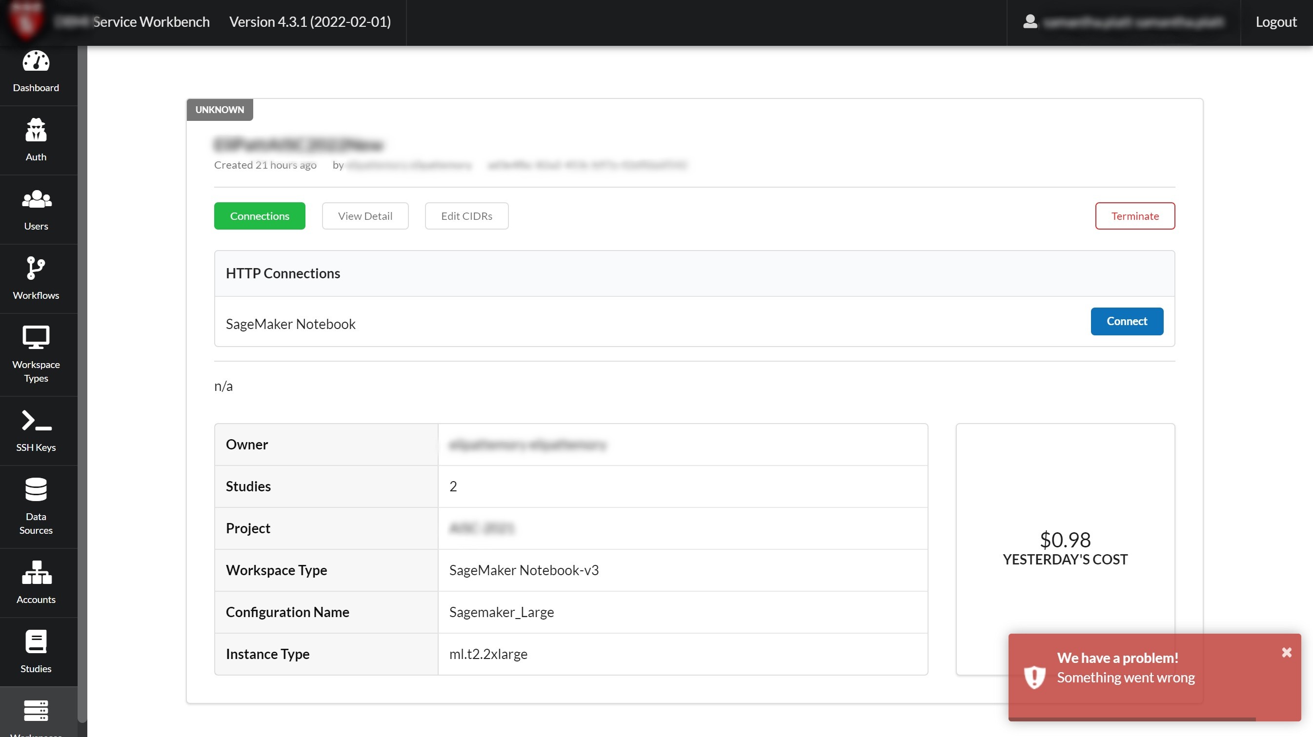 [Bug] Workspace Status Unknown after Starting · Issue #948 · awslabs/service-workbench-on-aws ...