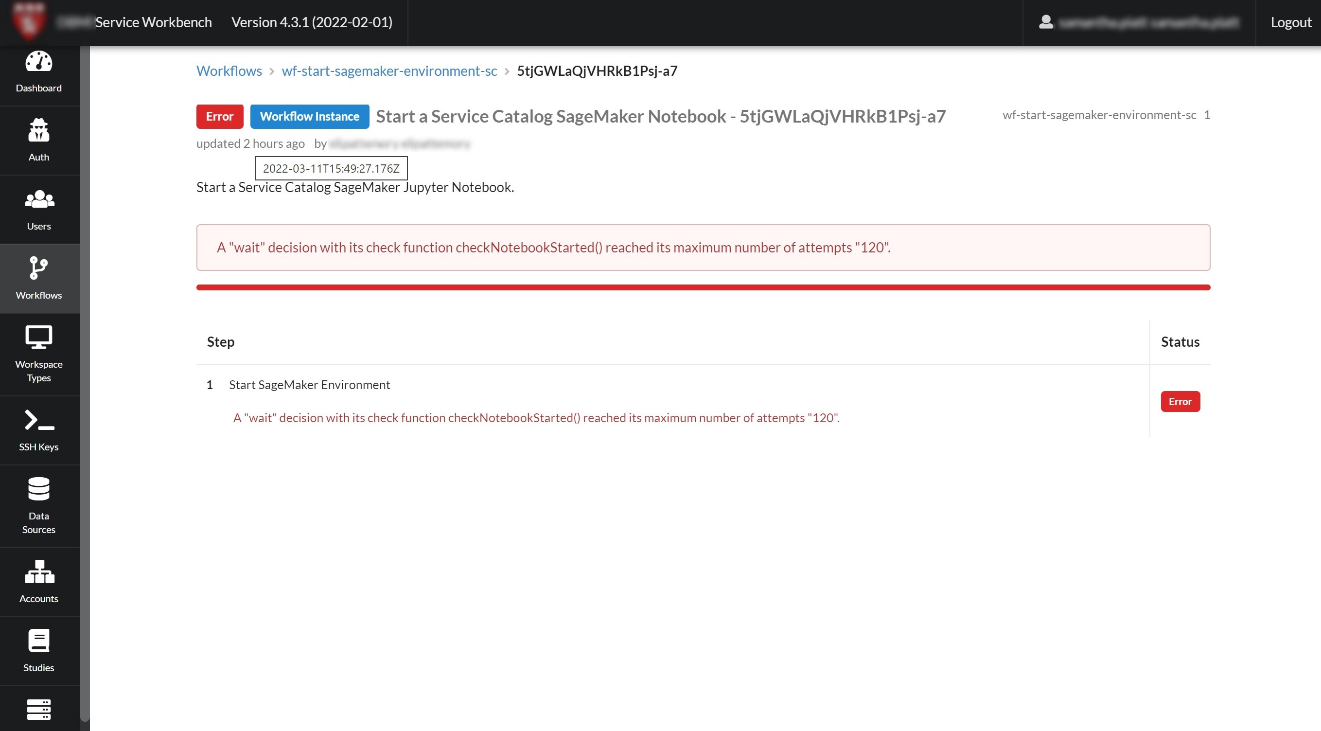 [Bug] Workspace Status Unknown after Starting · Issue #948 · awslabs/service-workbench-on-aws ...
