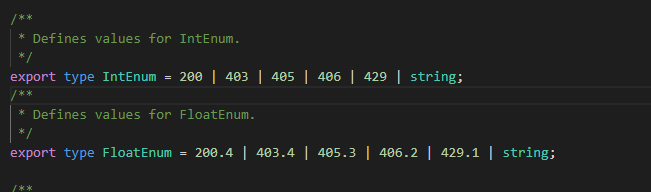 [v6] Better support for x-ms-enum · Issue #718 · Azure/autorest.typescript · GitHub