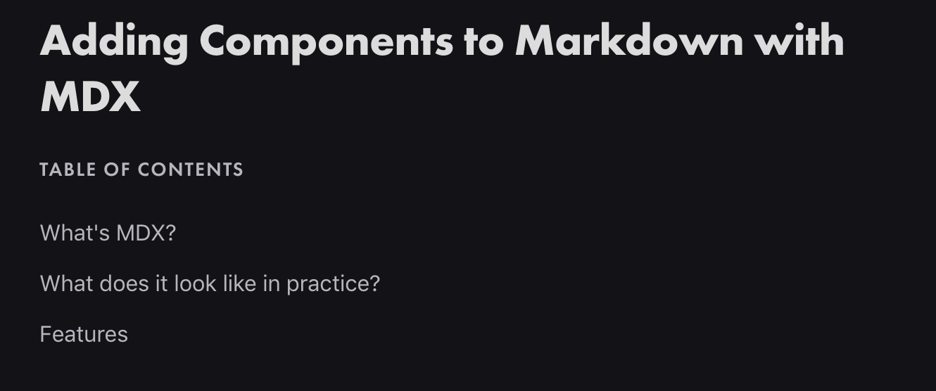 add Guidelist header to Table of Contents · Issue #19291 · gatsbyjs ...