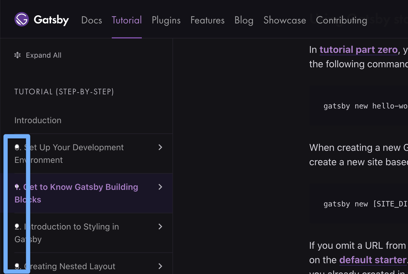 Tutorial step titles show a bullet point over number in dark mode · Issue #24093 · gatsbyjs ...