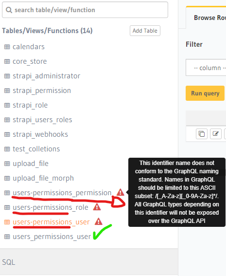 Rename the users-permissions tables to conform the GraphQL and SQL naming standard. · Issue ...