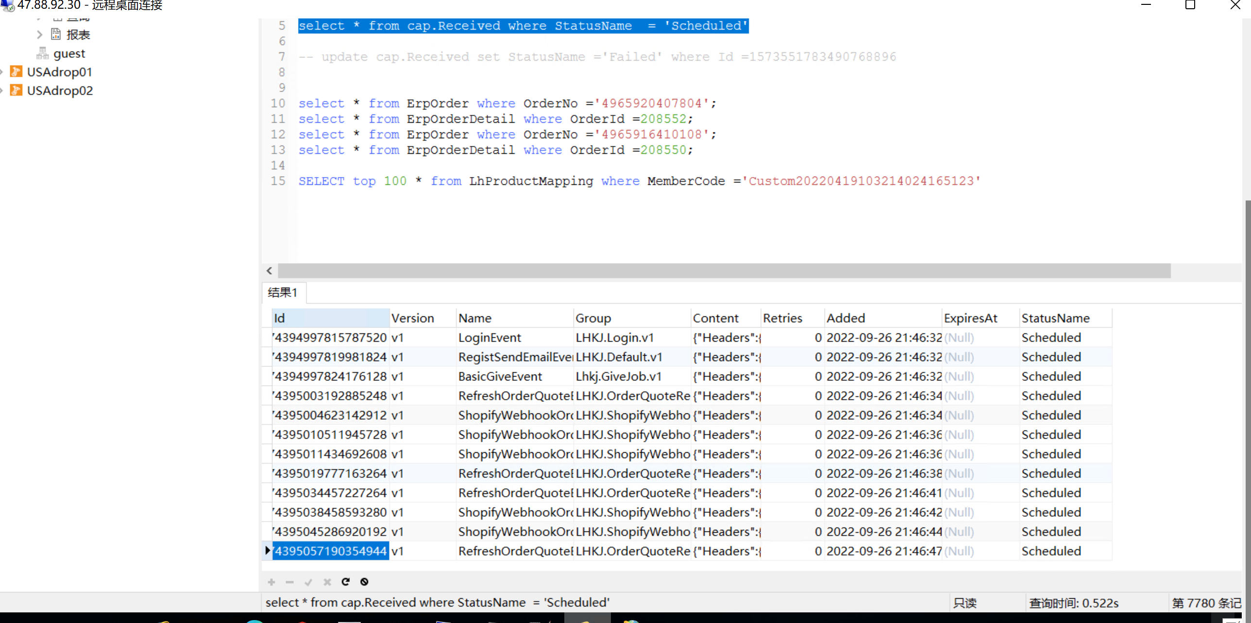 I got a lot of messaged Scheduled in the table received · Issue #1214 · dotnetcore/CAP · GitHub