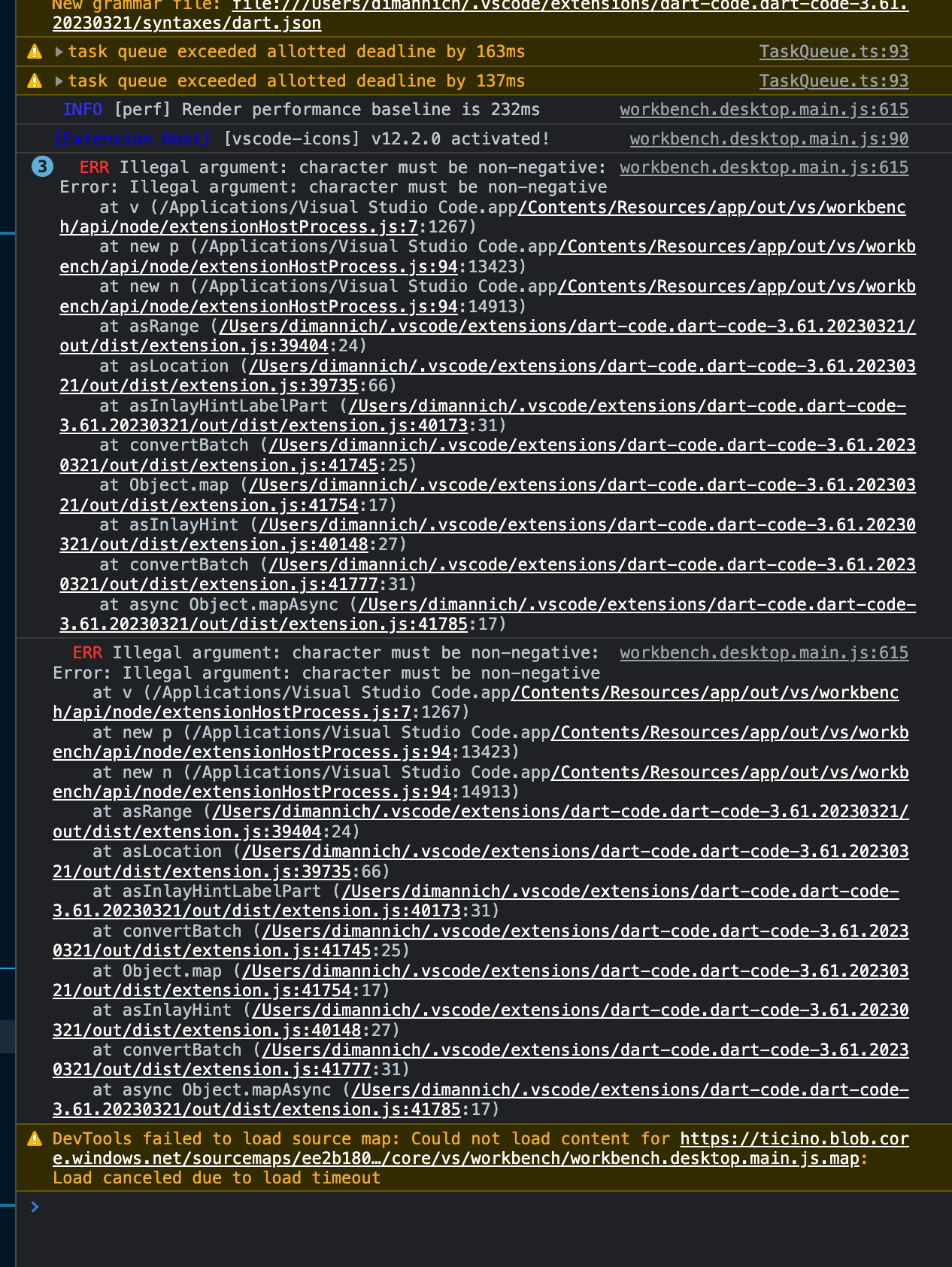 "character must be non-negative" in inlay hints · Issue #4436 · Dart-Code/Dart-Code · GitHub