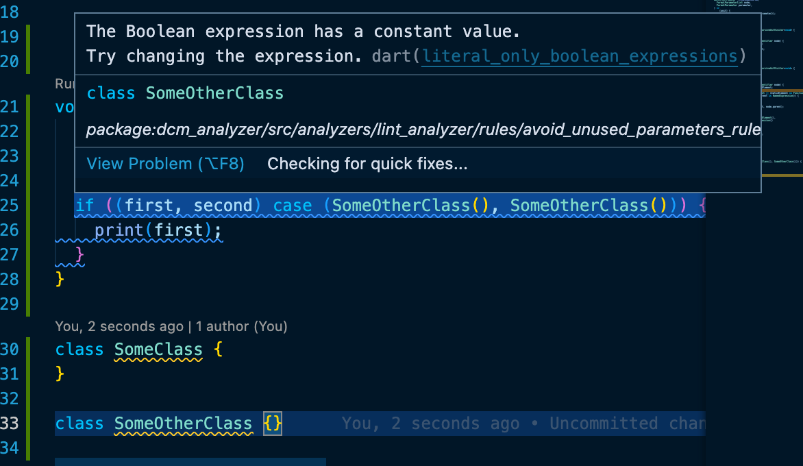 `literalonlybooleanexpressions` Possible False Positive · Issue 4352 · Dart Langlinter · Github