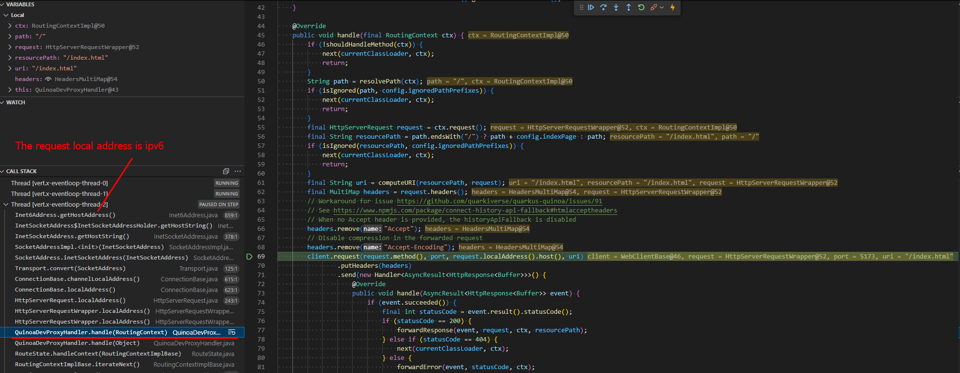 Quinoa dev server forwards to ipv6 loopback address, instead of ipv4 · Issue #266 · quarkiverse ...