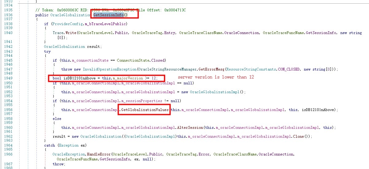 When the server version is lower than 12, each query SQL will trigger the query of nls_session ...