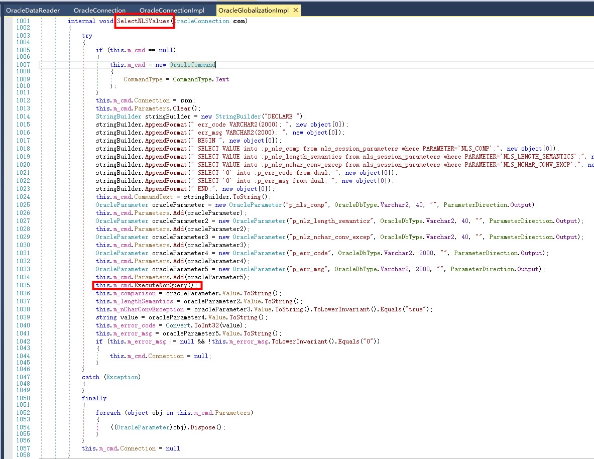 When the server version is lower than 12, each query SQL will trigger the query of nls_session ...