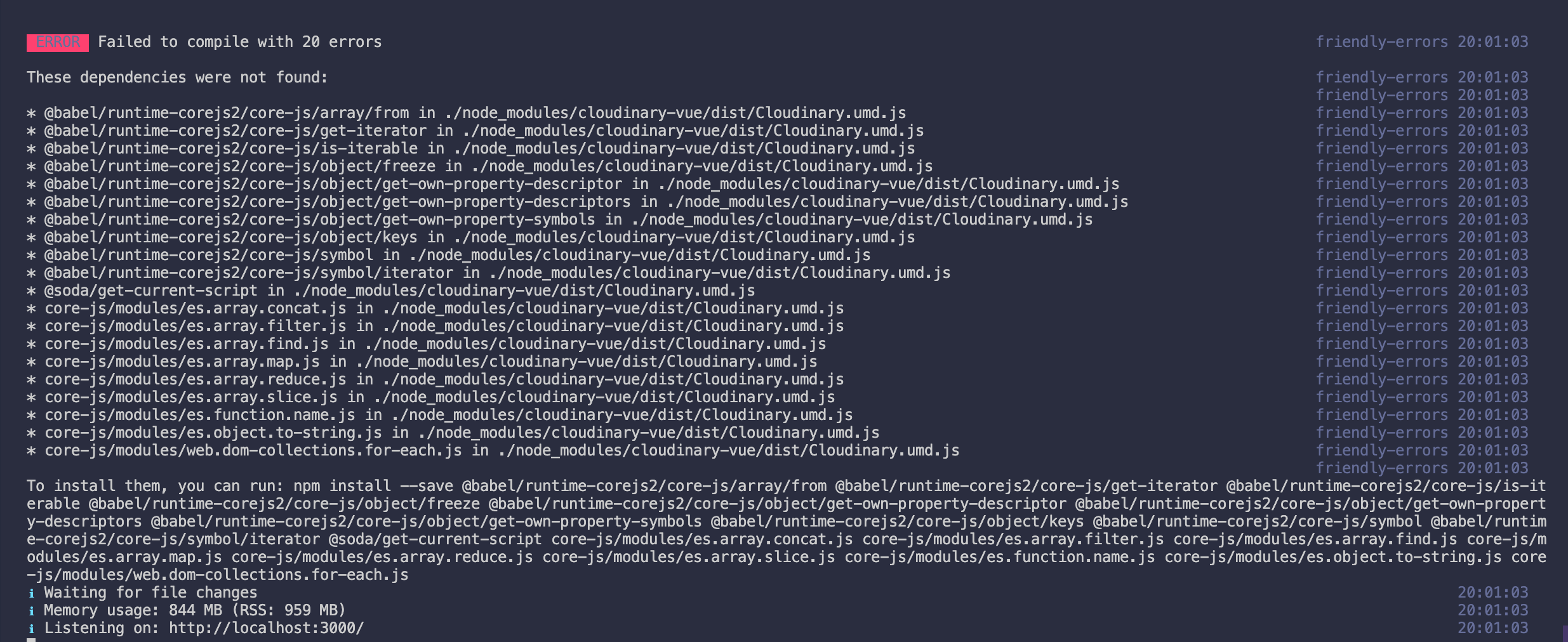 Getting `these Dependencies Were Not Found` · Issue 77 · Nuxt Modulescloudinary · Github