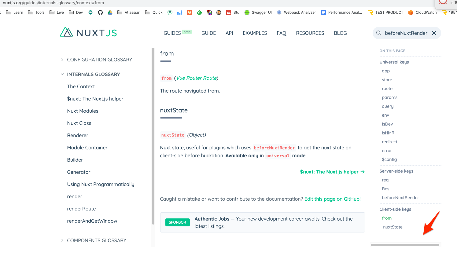 Horizontal scroll appears on mouse-over the right menu in Guides · Issue #575 · nuxt/website-v2 ...