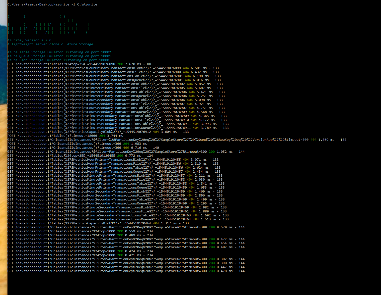 AzureStorageClustering does not work with Azurite · Issue #5241 ...