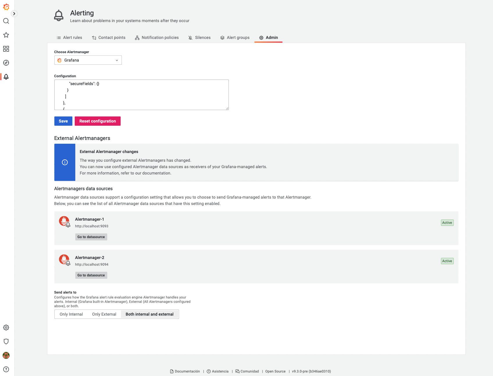 Alerting Remove Url Based Configuration In External Alertmanagers · Issue 57724 · Grafana