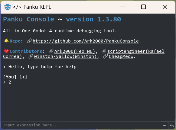 improve repl introduction · Issue #88 · Ark2000/PankuConsole · GitHub