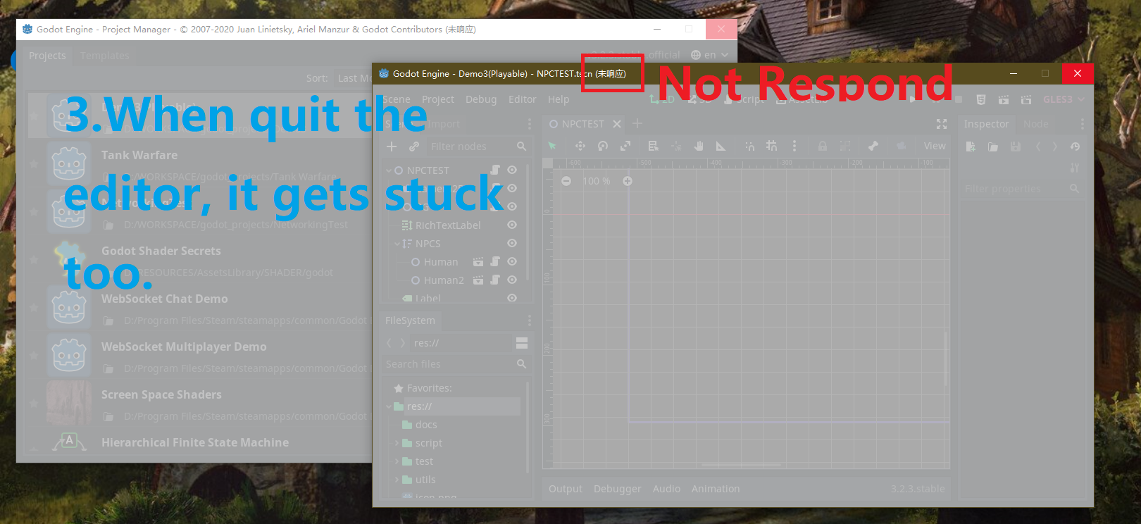Godot gets stuck everytime quitting · Issue #42693 · godotengine/godot · GitHub