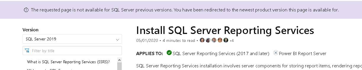 "Older" menu option incorrectly directs you to the newest documentation, the opposite of what it ...