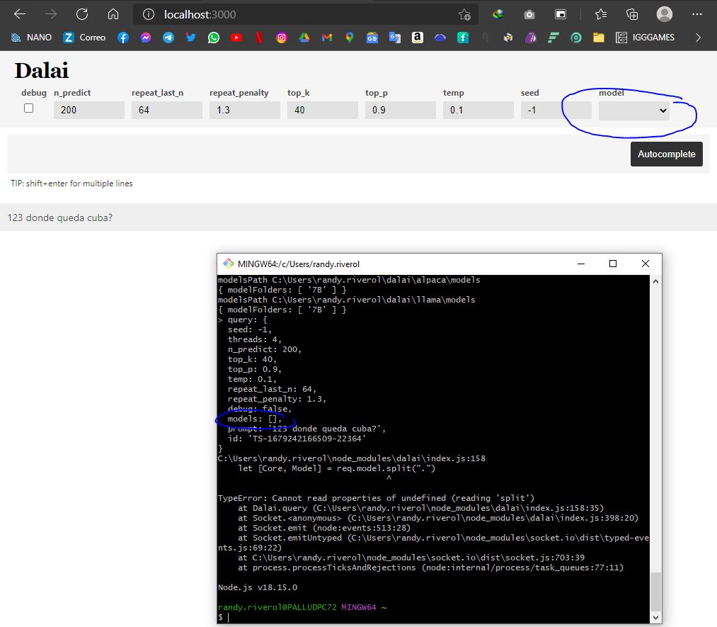 Error when run inference · Issue #122 · cocktailpeanut/dalai · GitHub