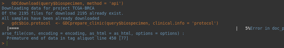 Add option to skip files with md5sum error · Issue #246 · BioinformaticsFMRP/TCGAbiolinks · GitHub