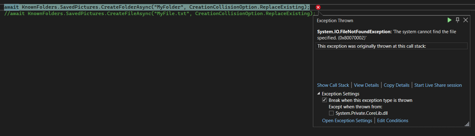 Cannot create a folder or a file in any of KnownFolders' locations. · Issue #3894 · microsoft ...