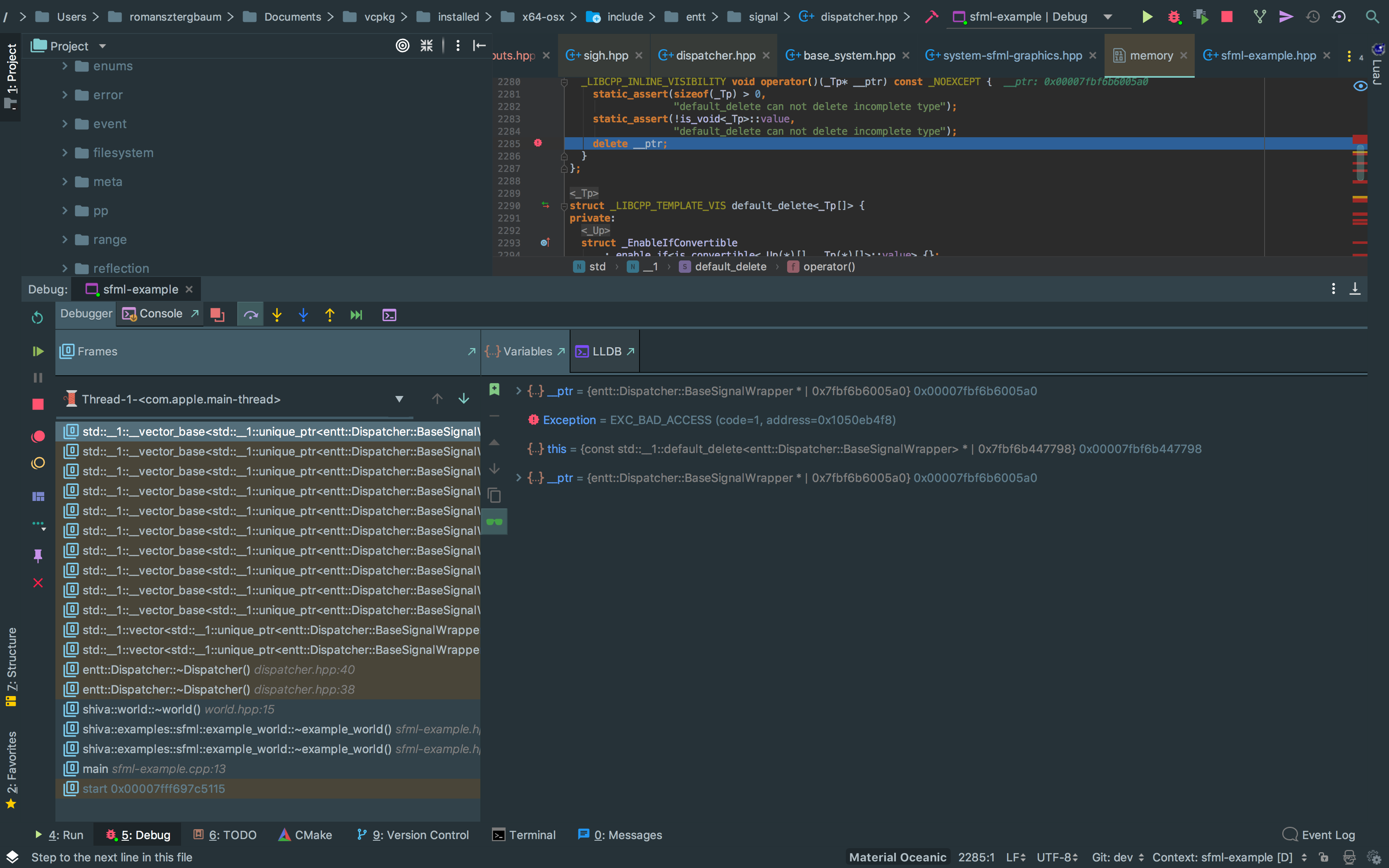 Crash when using plugin's and EnTT dispatcher · Issue #103 · skypjack/entt · GitHub