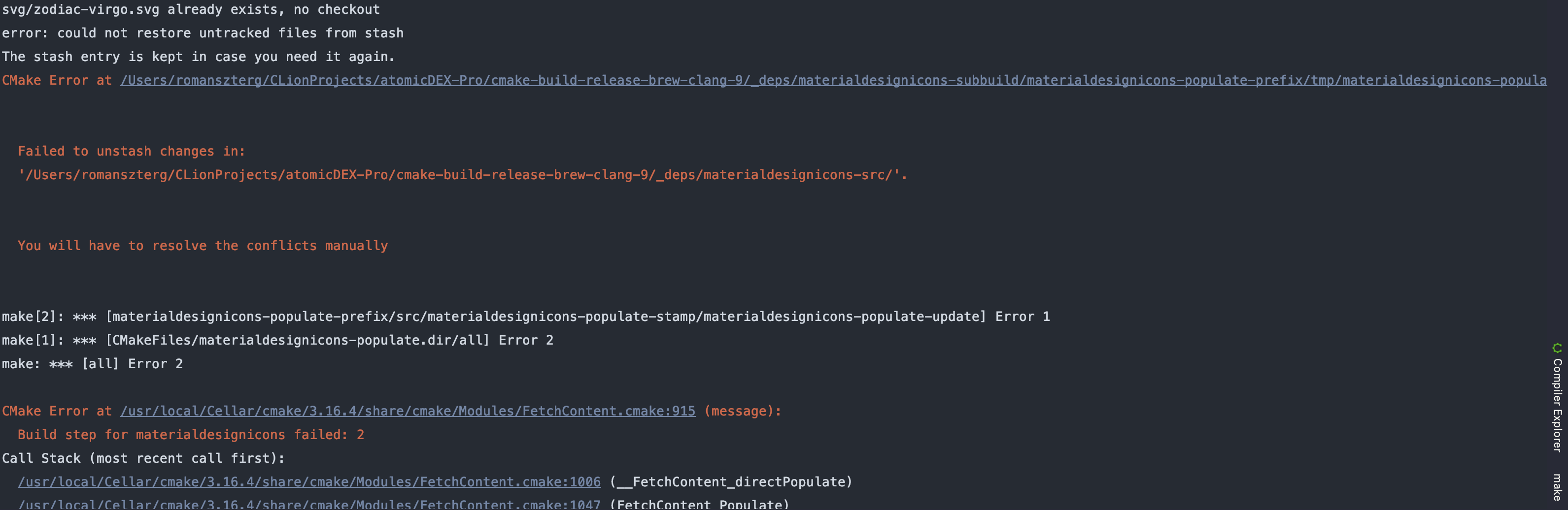 Aggressive Cmake Error When Using Fetchcontent For Qaterial · Issue 77