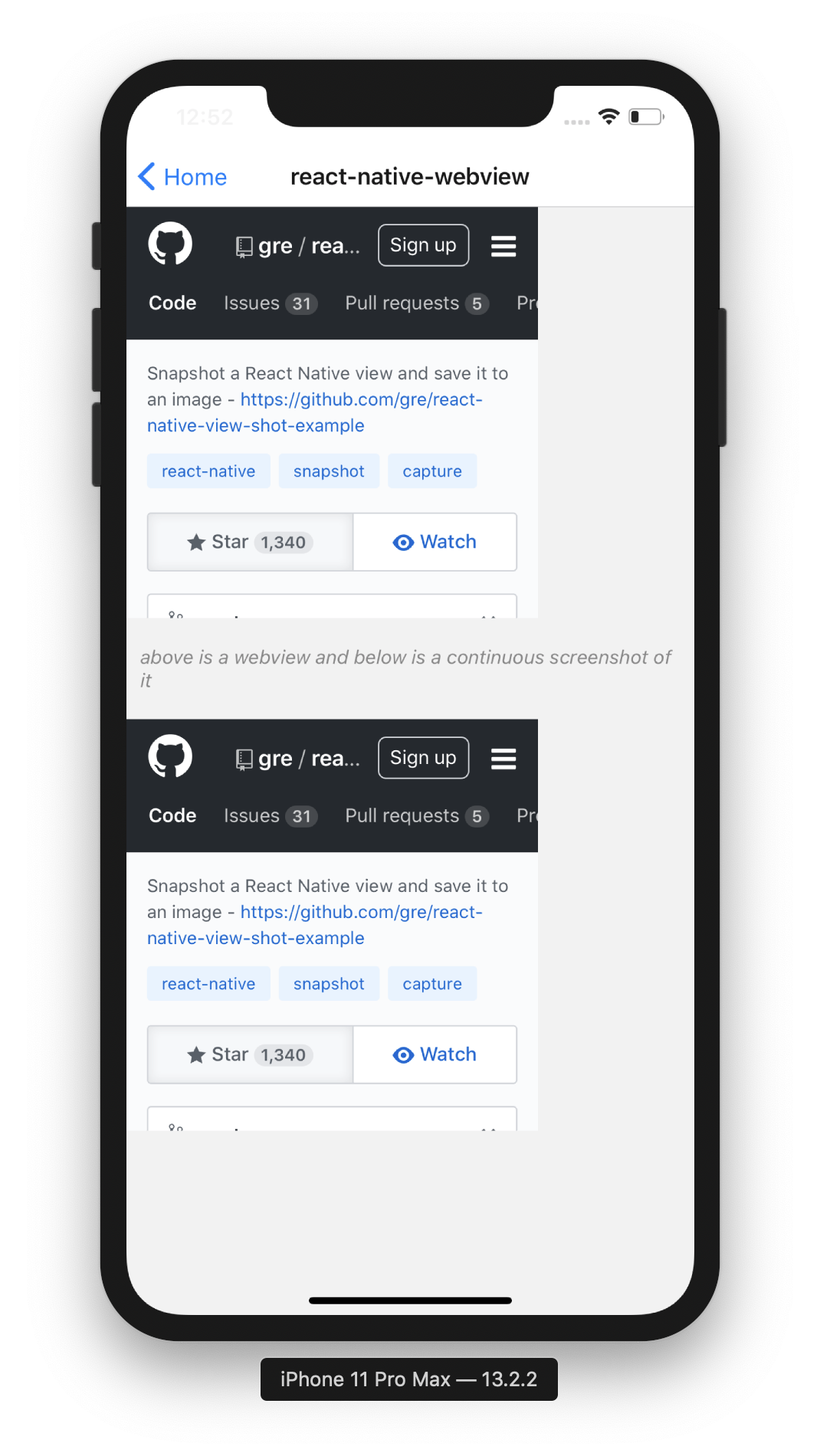 How Can I Capture Webview Content · Issue 278 · Gre React Native View Shot · Github