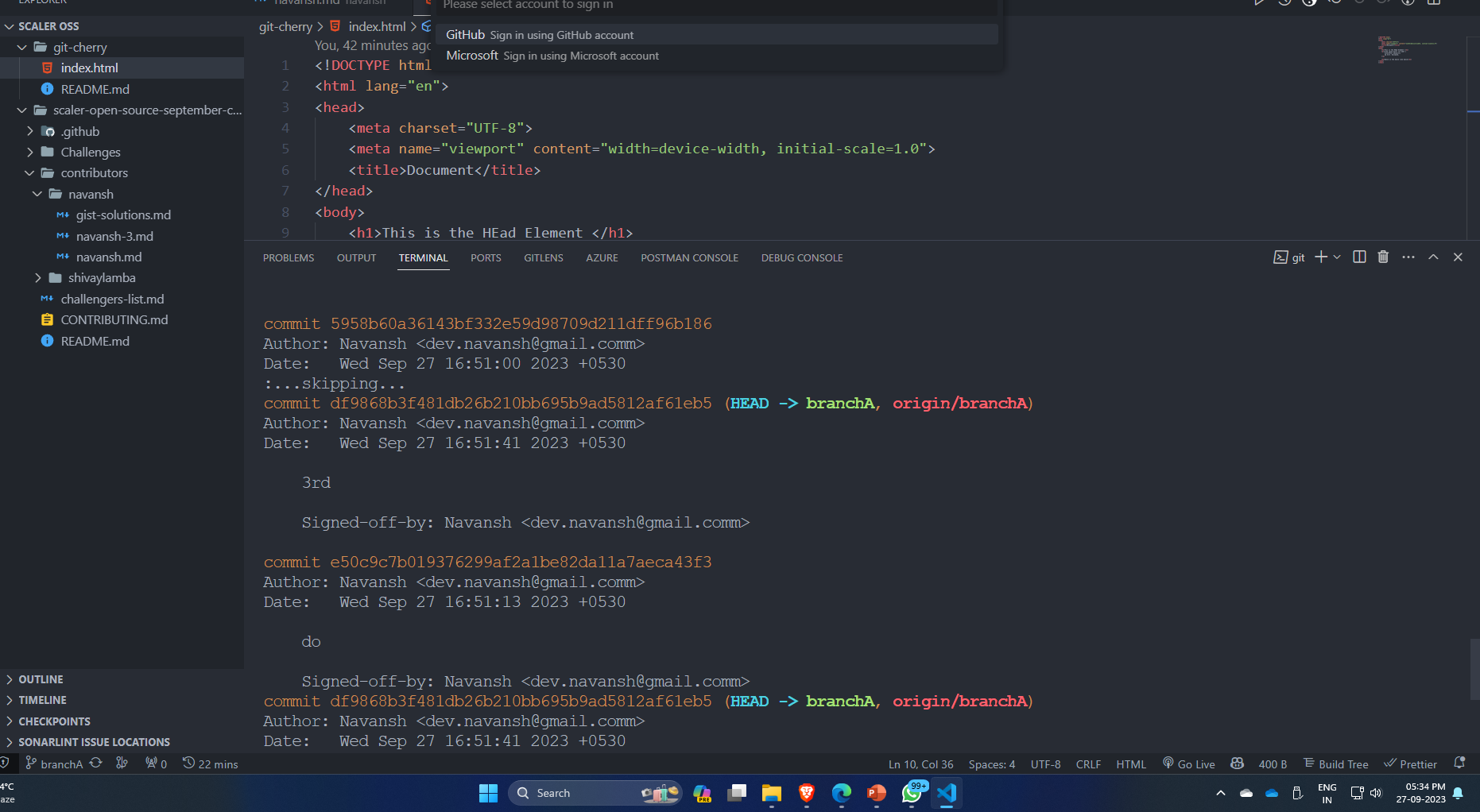 Challenge #1 : Navansh · Issue #69 · scaleracademy/scaler-open-source-september-challenge · GitHub