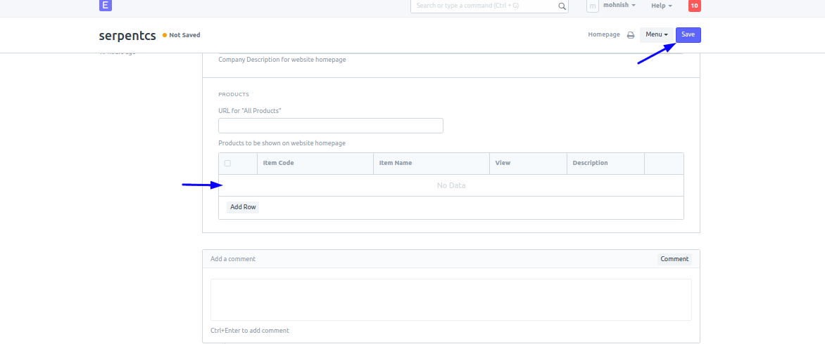 Website Portal Homepage issue/bug · Issue #10602 · frappe/erpnext · GitHub
