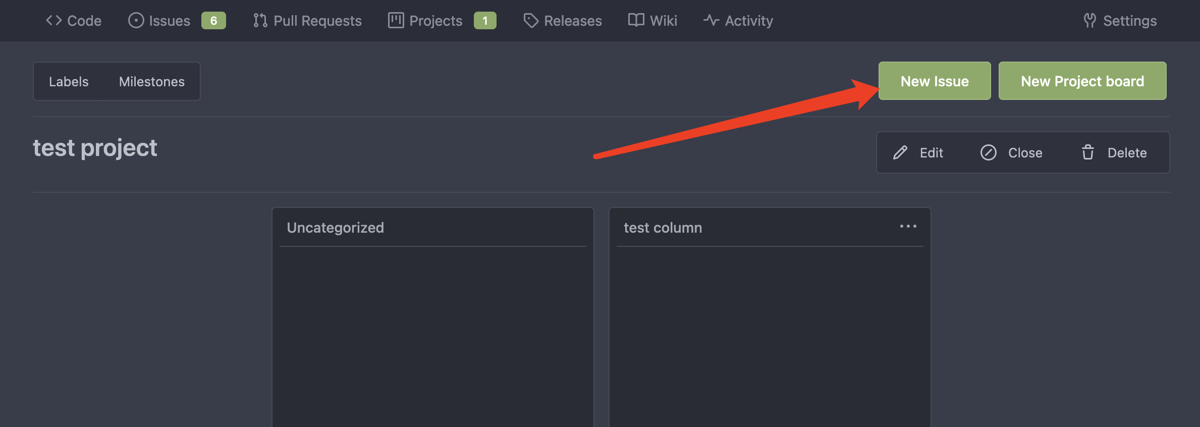 Feature Request Add A Create New Issue Button In Project Board Pages · Issue 17534 · Go