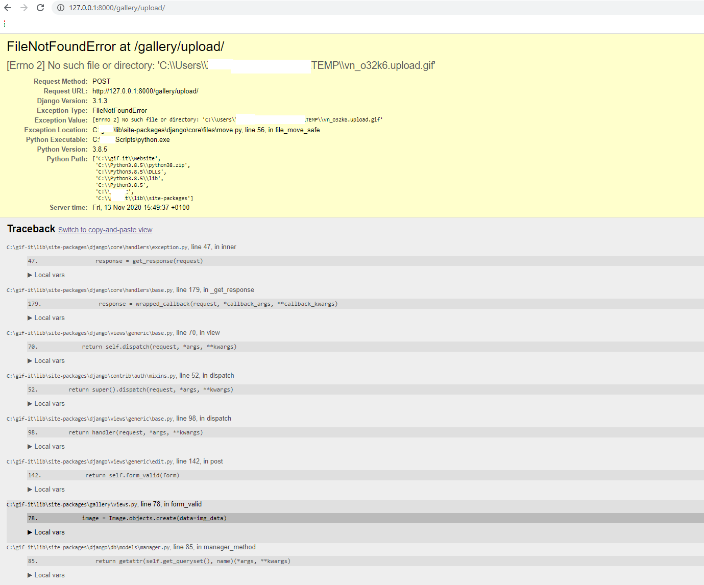 ValueError at /gallery/upload/ : Field 'id' expected a number but got ''. · Issue #4 · Starcross ...