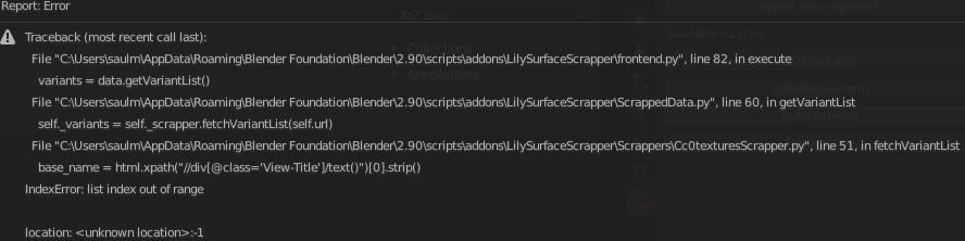 Report: Error Clipboard Button · Issue #126 · eliemichel/LilySurfaceScraper · GitHub