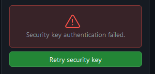 Cancelling the windows security key request throws NotAllowedError ...
