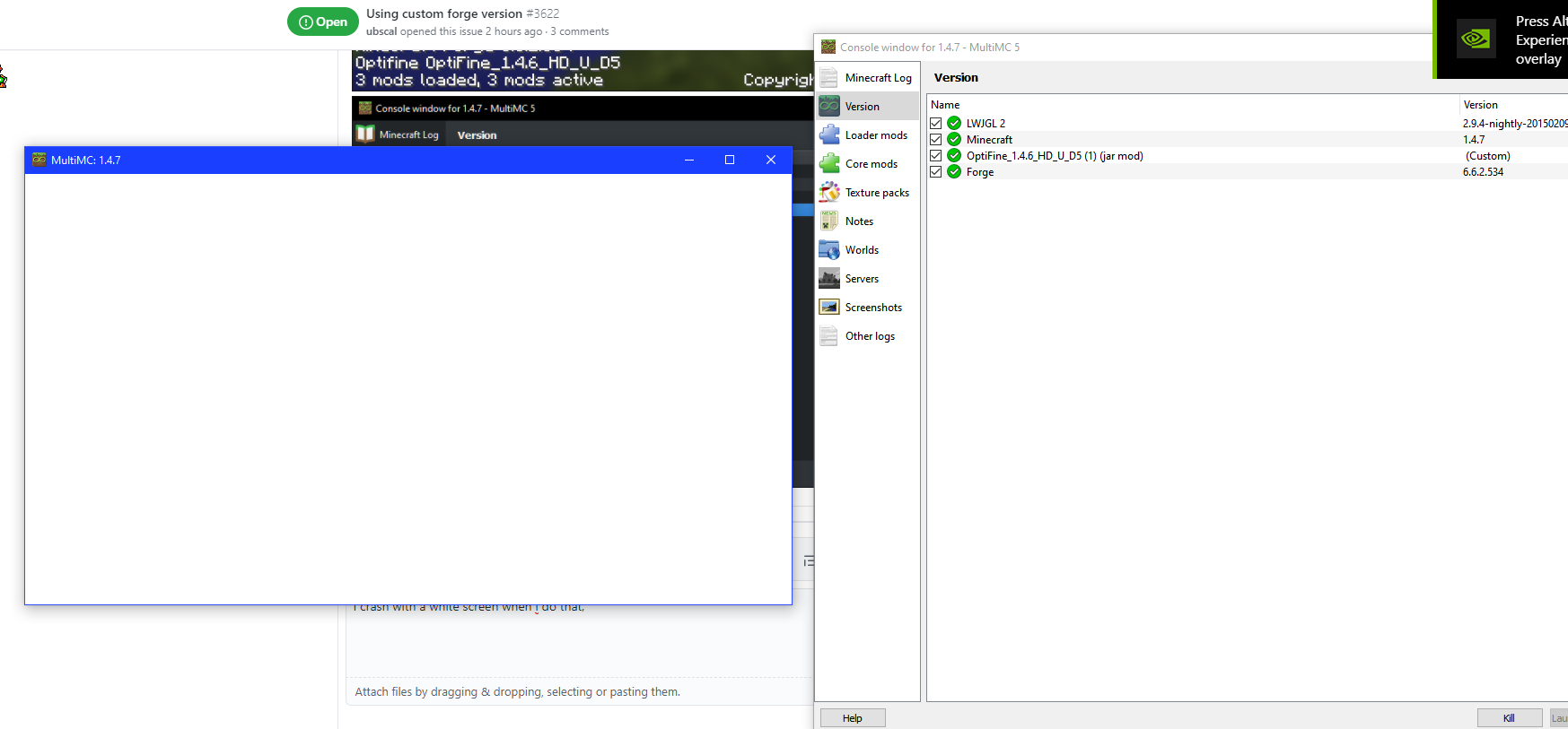 Using custom forge version · Issue #3622 · MultiMC/Launcher · GitHub
