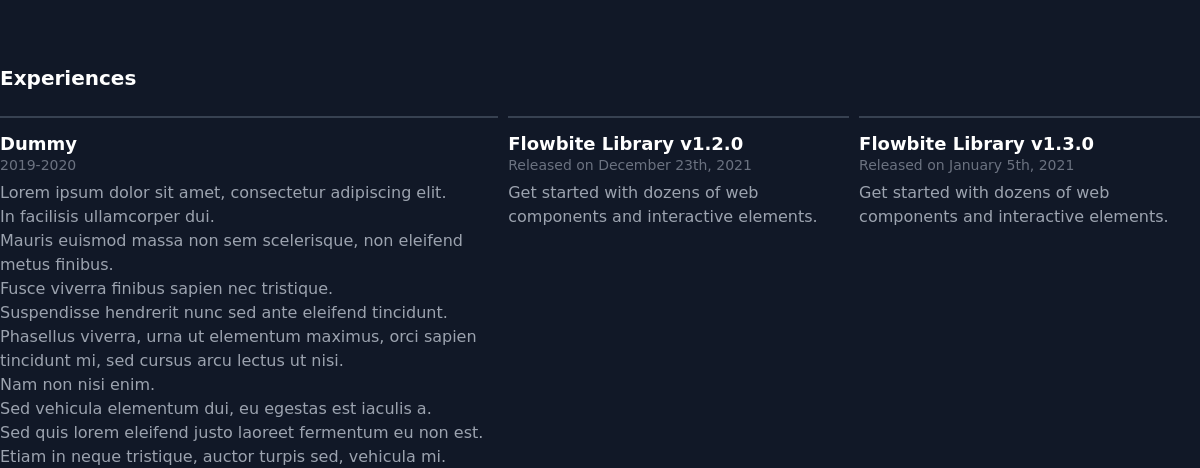 Horizontal timelines should not center align items · Issue #606 · themesberg/flowbite-svelte ...