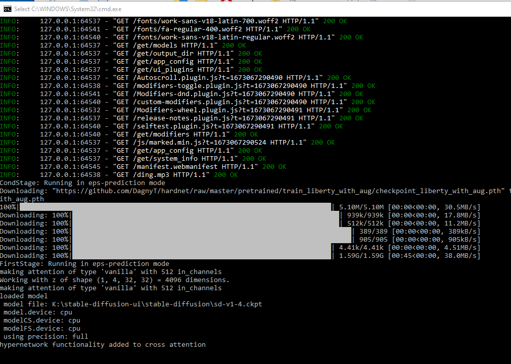 Freeze/Hang at "hypernetwork functionality added to cross attention" during install · Issue #751 ...