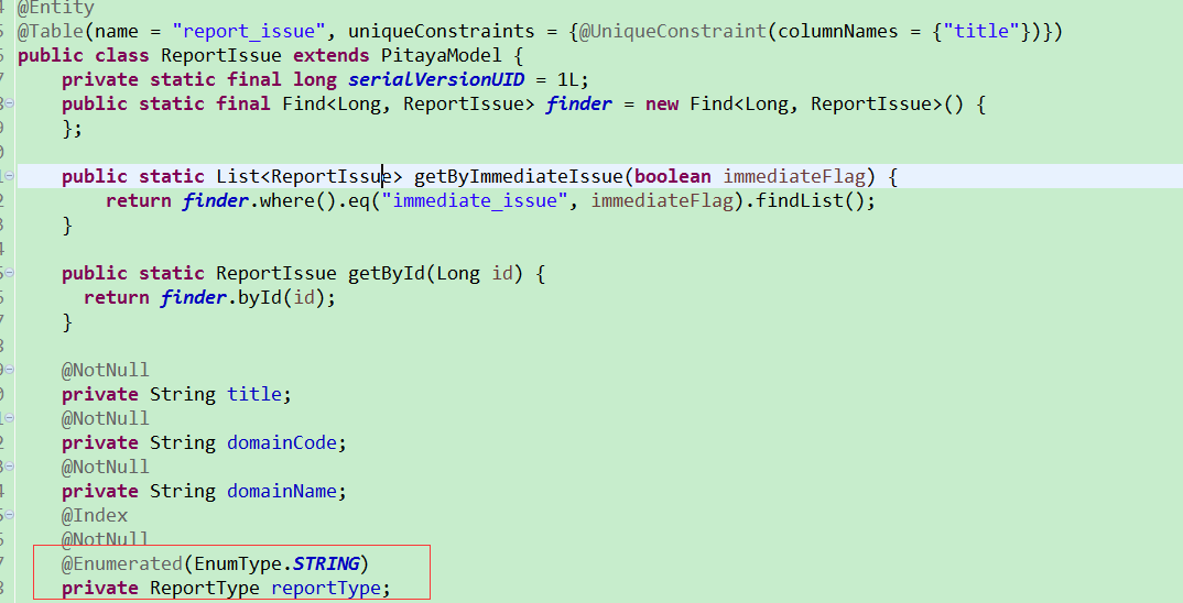 Enum - PersistenceException - No ScalarType registered for class ...