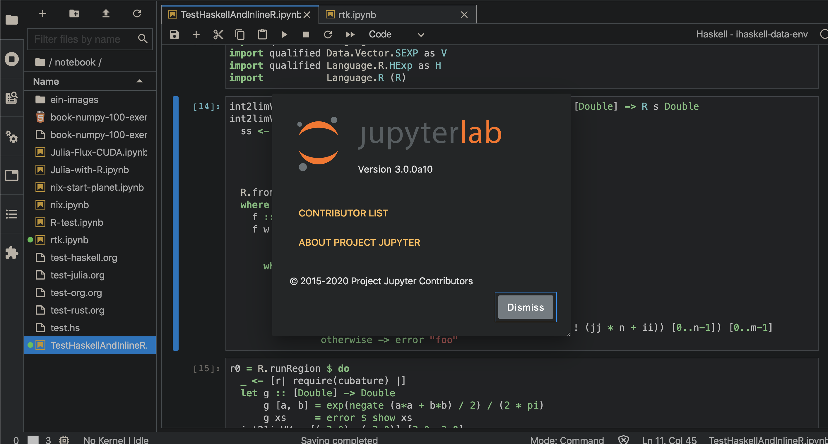 ihaskell_labextension JupyterLab 2 · Issue #1159 · IHaskell/IHaskell · GitHub