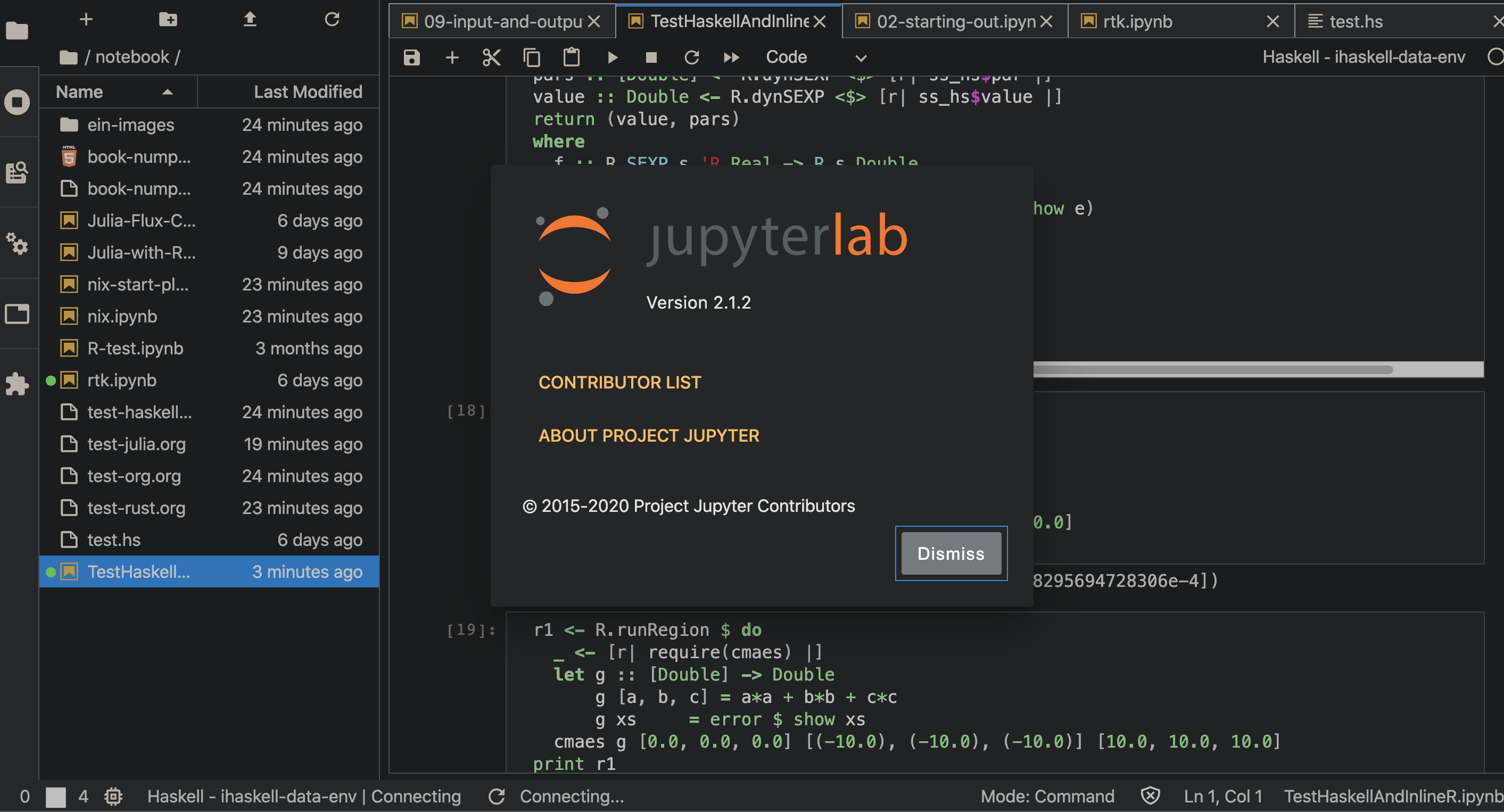 Ihaskell Labextension Jupyterlab 2 · Issue 1159 · Ihaskell Ihaskell